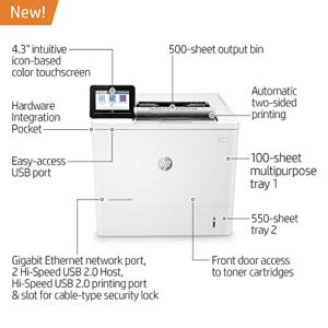 HP LaserJet Enterprise M611dn Monochrome Printer with built-in Ethernet & 2-sided printing (7PS84A) White