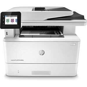 hp laserjet pro mfp m428fdn all-in-one wired monochrome laser printer, white – print scan copy fax – 40 ppm, 1200 x 1200 dpi, 512mb memory, auto duplex printing, 50-sheet adf, ethernet, cbmou webcam