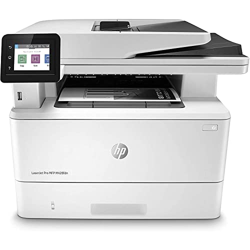 HP Laserjet Pro MFP M428fdn All-in-One Wired Monochrome Laser Printer, White - Print Scan Copy Fax - 40 ppm, 1200 x 1200 dpi, 512MB Memory, Auto Duplex Printing, 50-Sheet ADF, Ethernet, Cbmou Webcam