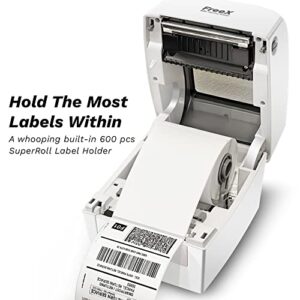 FreeX [Intro Offer] SuperRoll USB Thermal Printer for 4x6 Shipping Labels | 4x6 Shipping Labels Printer | Works with Zebra, Brother, Dymo Labelwriter 4XL, Rollo, Munbyn, MFlabel Labels