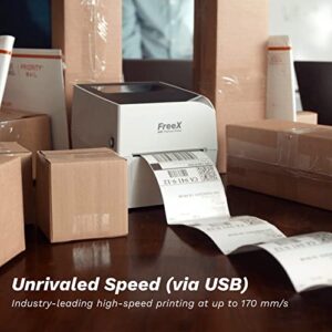 FreeX [Intro Offer] SuperRoll USB Thermal Printer for 4x6 Shipping Labels | 4x6 Shipping Labels Printer | Works with Zebra, Brother, Dymo Labelwriter 4XL, Rollo, Munbyn, MFlabel Labels