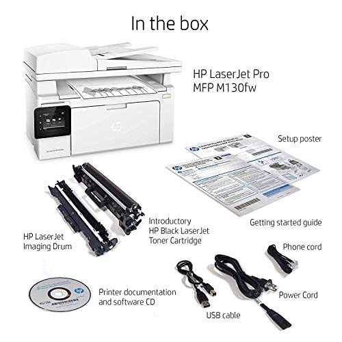 HP LaserJet Pro M130fw All-in-One Wireless Laser Printer, Works with Alexa (G3Q60A). Replaces HP M127fw Laser Printer