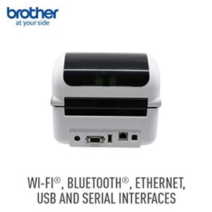 Brother TD-4550DNWB Desktop Direct Thermal Printer - Monochrome - Label Print - Ethernet - USB - Serial - Bluetooth