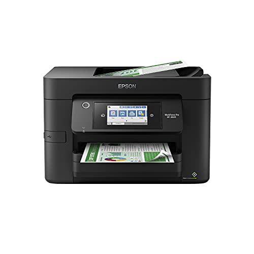 Epson Workforce Pro WF-4820 Wireless All-in-One Printer with Auto 2-Sided Printing, 35-Page ADF, 250-sheet Paper Tray and 4.3" Color Touchscreen (Renewed)