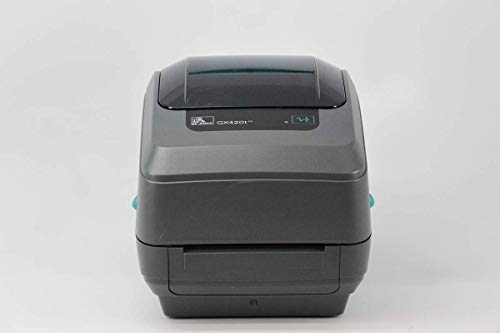 Zebra GX420t Monochrome Desktop Direct Thermal/Thermal Transfer Label Printer with Fast Ethernet Technology, 6 in/s Print Speed, 203 dpi Print Resolution, 4.09" Print Width, 100-240V AC (Renewed)