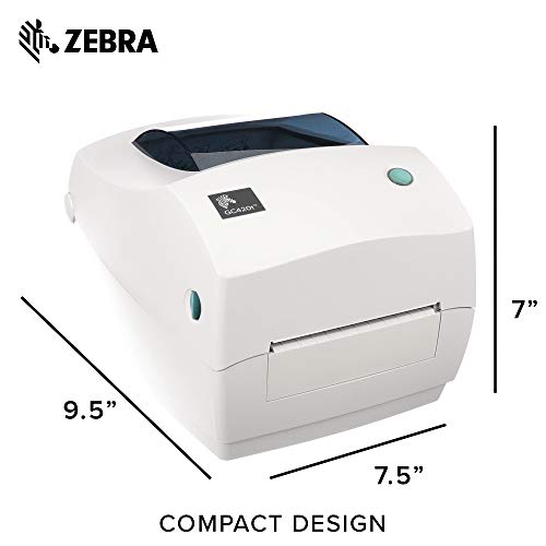 ZEBRA GC420t Thermal Transfer Desktop Printer Print Width of 4 in USB Serial and Parallel Port Connectivity GC420-100510-000