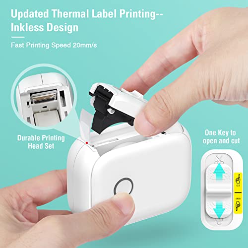 X-HOUND Label Maker Machine with Tape, Portable Bluetooth Label Printer for Organizing with Multiple Templates and Wireless Connection, Rechargeable Sticker Maker for Home/Office/School/Kitchen