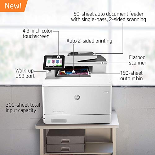 HP Color Laserjet Pro Multifunction M479fdn Laser Printer with One-Year, Next-Business Day, Onsite Warranty (W1A79A) White (Renewed)