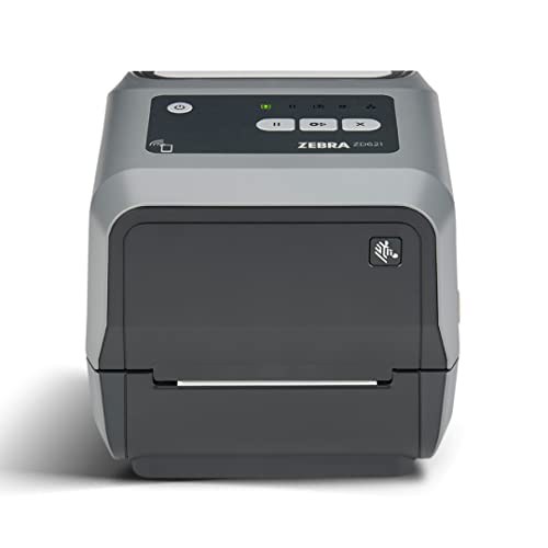 ZEBRA ZD621 Thermal Transfer Desktop Printer 203 dpi Print Width 4-inch USB Serial Ethernet 802.11ac ZD6A042-301L01EZ