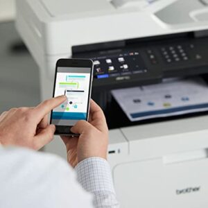 Brother Color MFC-L8900CDW Wireless All-in-One Laser Printer, White - Print Copy Scan Fax - 33 ppm, 2400 x 600 dpi, 5" Touchscreen LED, Auto Duplex Printing, 70-Sheet ADF, NFC, Ethernet