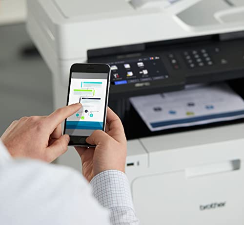 Brother Color MFC-L8900CDW Wireless All-in-One Laser Printer, White - Print Copy Scan Fax - 33 ppm, 2400 x 600 dpi, 5" Touchscreen LED, Auto Duplex Printing, 70-Sheet ADF, NFC, Ethernet