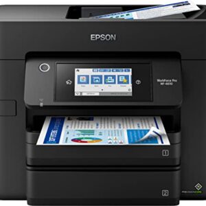 Epson Workforce Pro WF-4830 All-in-One Wireless Color Inkjet Printer - Print Scan Copy Fax - 4.3" Touchscreen Display, 25 ppm, 4800 x 2400 dpi, Auto 2-Sided Printing, 50-sheet ADF, 500-Sheet, Ethernet