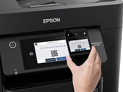 Epson Workforce Pro WF-4830 All-in-One Wireless Color Inkjet Printer - Print Scan Copy Fax - 4.3" Touchscreen Display, 25 ppm, 4800 x 2400 dpi, Auto 2-Sided Printing, 50-sheet ADF, 500-Sheet, Ethernet