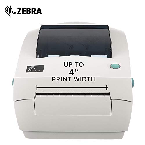 ZEBRA GC420d Direct Thermal Desktop Printer Print Width of 4 in USB Serial and Parallel Port Connectivity GC420-200510-000