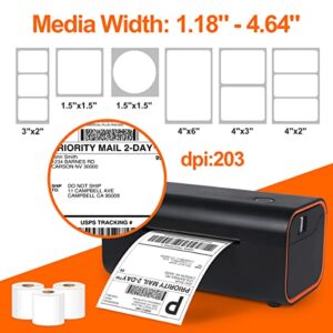 Thermal Shipping Label Printer - Direct Thermal High Speed Printer - Compatible with Amazon, Ebay, Etsy, Shopify - 4×6 Label Printer Multifunctional Printing - Compatible with Windows/Mac OS