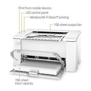 HP LaserJet Pro M102w Wireless Laser Printer, Works with Alexa (G3Q35A). Replaces HP P1102 Laser Printer, White