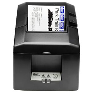 star micronics tsp654ii (tsp650ii series) ethernet thermal receipt printer, black – ethernet connectivity, 11.8 ips, 203 dpi, 3.15″ max print width, auto cutter – ykgav