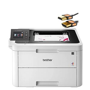 brother hl-l32 70cdw series compact digital wireless color laser printer – mobile & nfc printing – auto duplex printing – up to 25 ppm – up to 250-sheet tray capacity – 2.7″ touch + hdmi cable