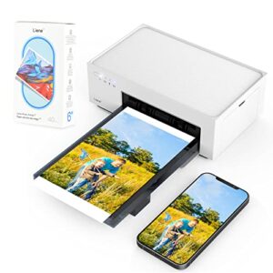 liene 4×6” instant photo printer (battery edition) bundle, 60-sheet, 2 ink-cartridge, wireless photo printer for iphone, smartphone, android, computer, dye sublimation, photo printer for travel, home