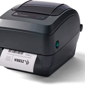 ZEBRA GK420T Thermal Transfer Desktop Monochrome Barcode Label Printer, Gray - USB, Serial and Ethernet Connectivity, 203 dpi, 4.25" Max Print Width, JTTANDS