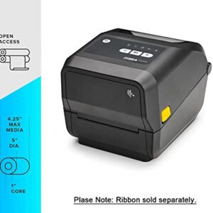 ZEBRA GK420T Thermal Transfer Desktop Monochrome Barcode Label Printer, Gray - USB, Serial and Ethernet Connectivity, 203 dpi, 4.25" Max Print Width, JTTANDS