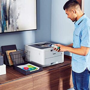 Brother L-3210CW Series Compact Digital Color Laser Printer I Wireless Connectivity | Mobile Printing I Up to 19 Pages/min I 250-sheet/tray Amazon Dash Replenishment Ready+ Printer Cable