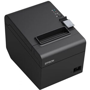 Epson TM-T20III Thermal POS Receipt Printer, Black - USB Type B, Parallel Interfaces and DK Port - Print Speeds Up to 250mm/sec, 203 dpi, Auto-Cutter, Monochrome, DAODYANG Printer_Cable