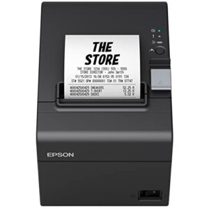 Epson TM-T20III Thermal POS Receipt Printer, Black - USB Type B, Parallel Interfaces and DK Port - Print Speeds Up to 250mm/sec, 203 dpi, Auto-Cutter, Monochrome, DAODYANG Printer_Cable