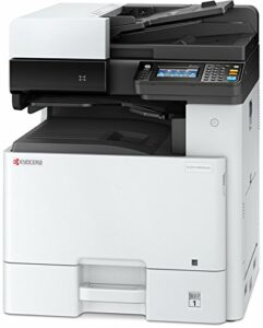 kyocera 1102p42us0 model ecosys m8124cidn color a3 mfp multi-function laser printer (print/scan/copy/fax), 24 ppm color, resolution 600 x 600 dpi up to fine 1200 x 1200 dpi, duplex, hypas capable