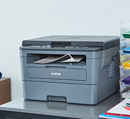 Brother HL-L2390DW Compact Monochrome All-in-One Laser Printer, Print Scan Copy, Auto 2-Sided Printing, 2400 x 600 dpi, 32 ppm, 250 Sheets, Compatible with Alexa, Bundle with JAWFOAL Printer Cable