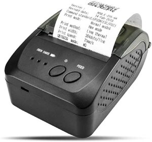 netum bluetooth receipt printer, 58mm mini thermal pos printer portable personal bill printer 2 inches for restaurant sales retail compatible with android