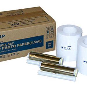 DNP 4.5x6" IDW520 Printer System Media, 150 Prints Per Roll, 2-Pack