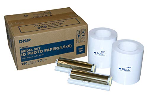 DNP 4.5x6" IDW520 Printer System Media, 150 Prints Per Roll, 2-Pack