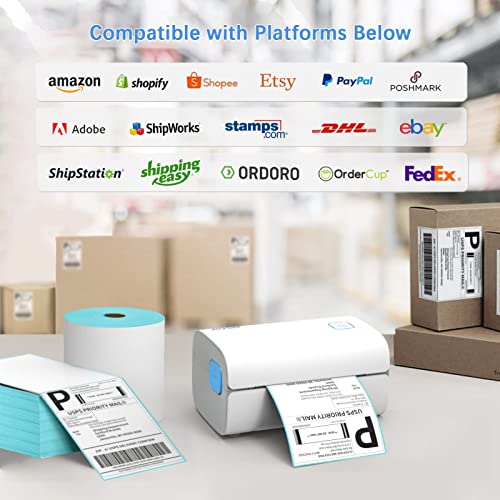 Jiose 4x6 Thermal Label Printer for Small Business - Shipping Label Maker for Postal Mailing Address