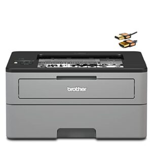 brother hl-23 25dw series wireless compact monochrome laser printer – mobile printing – auto duplex printing – usb connectivity – up to 26 pages/min – 250 sheets/tray – 1-line lcd display + hdmi cable