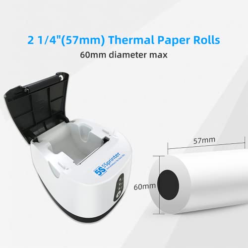 GAINSCHA Classic Thermal Receipt Printer, Small and Exquisite 58mm Printer Support Cash Drawer Application, Bluetooth+USB Connection [When You find Plug Isn't U.S Current Plug, pls Contact with us]