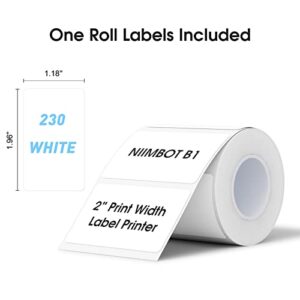 NIIMBOT B1 Label Maker Machine with Tape, 2" Portable Sticker Printer for Home School & Small Business, Compatible with Phones & PC