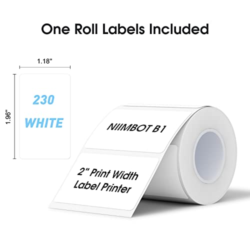 NIIMBOT B1 Label Maker Machine with Tape, 2" Portable Sticker Printer for Home School & Small Business, Compatible with Phones & PC