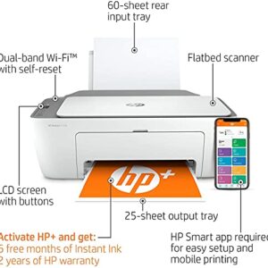 Bools H-P DeskJet 275Series Wireless Color All-in-One Printer Connects with Wi-Fi & USB, and with A USB Printer Cable