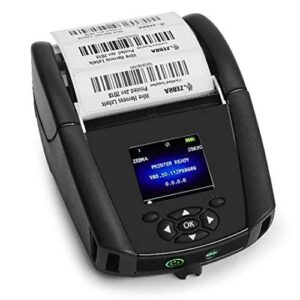 zebra zq620 mobile direct thermal printer, 3 inch print width, wifi + bluetooth, charger included (renewed)