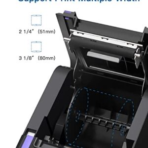 POLONO Receipt Printer, 3 1/8" 80mm PL330 Thermal Receipt Printer, 300mm/s POS Receipt Printer with Auto-Cutter for Cash Drawer/ESC/POS, POS Printer Compatible with Windows MAC OS Ethernet Serial USB