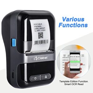 CLABEL Label Maker, 220B Portable Barcode Printer, Mini Wireless Thermal Label Maker Printer for Jewelry, Clothing, Barcode, Compatible with Android & iOS System for Retail, QR Code, Small Business