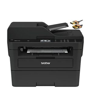 brother mfc-l27 50dw series compact monochrome wireless all-in-one laser printer – print copy scan fax – mobile printing – nfc printing – auto duplex printing – adf – print up to 36 ppm + hdmi cable