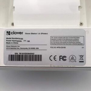 Clover Station 1.0 Replacement Printer (P100) - Refurbished Without Power Supply