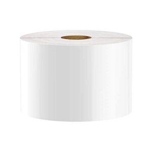 premium vinyl label tape for duralabel, labeltac, vnm signmaker, safetypro, viscom and others, white, 3″ x 150′