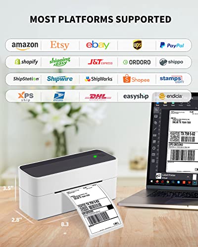 Phomemo Bluetooth Thermal Label Printer, Shipping Label - 4" x 6" Fan-Fold Labels, 500 pcs