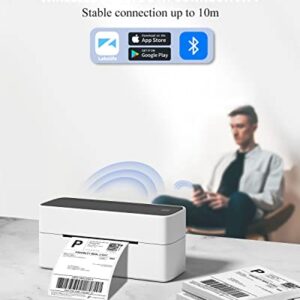 Phomemo Bluetooth Thermal Label Printer, Shipping Label - 4" x 6" Fan-Fold Labels, 500 pcs