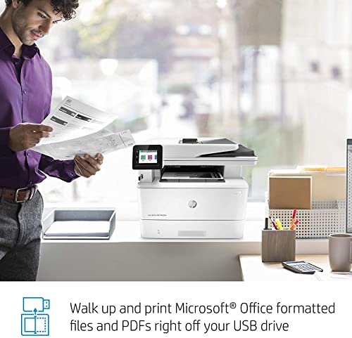 HP Laserjet Pro M428fdw Monochrome Wireless Laser Printer, Print & Copy & Scan & Fax, Wi-Fi, 40ppm, 4800 x 600dpi, 2.7" Color Touchscreen Display, Auto 2-Sided Printing, Durlyfish