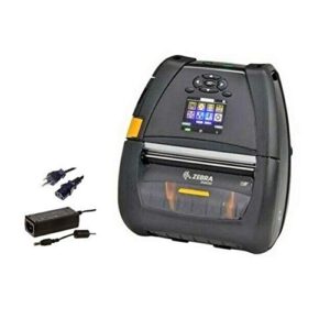 zebra zq630 mobile barcode label printer | wireless bluetooth and wifi | 4 inch, belt clip, charger