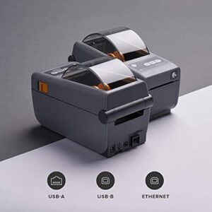 ZEBRA ZD410 Direct Thermal Only Desktop Barcode Label Printer - USB and USB Host, Modular Connectivity Slot - 203 DPI, 6 IPS, 2.2" Print Width, Monochrome - ZD41022-D01000EZ JTTANDS